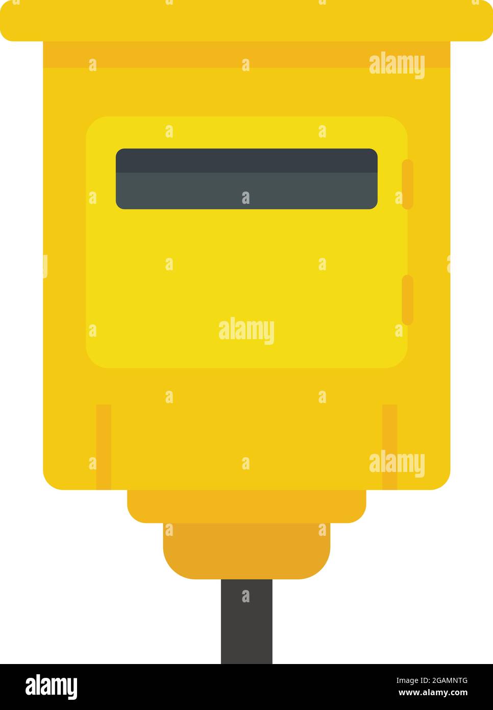 Post mailbox icon. Flat illustration of post mailbox vector icon ...