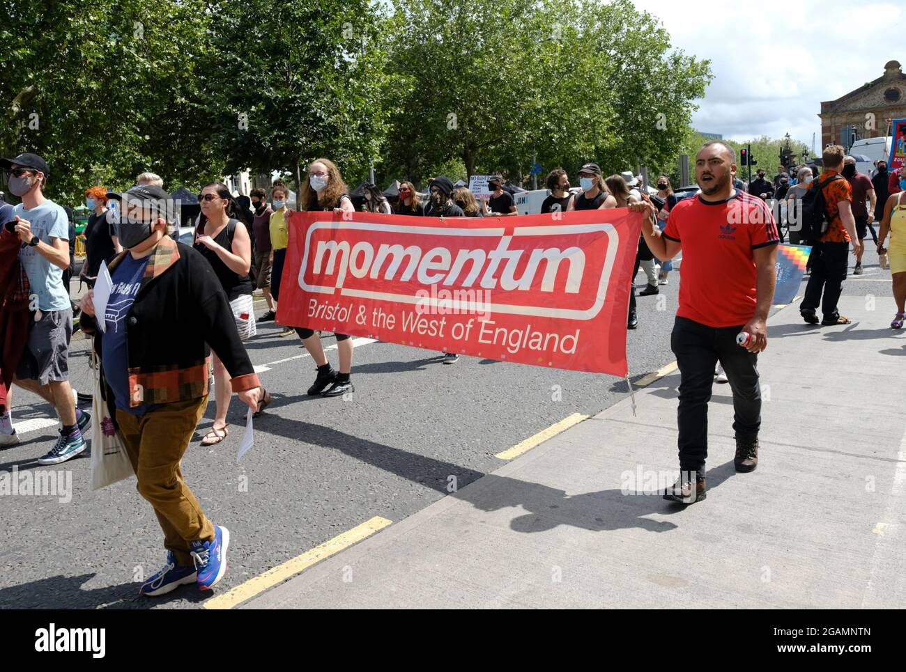 A Kill the Bill Protest in Bristol, Momentum join the Protest Stock ...