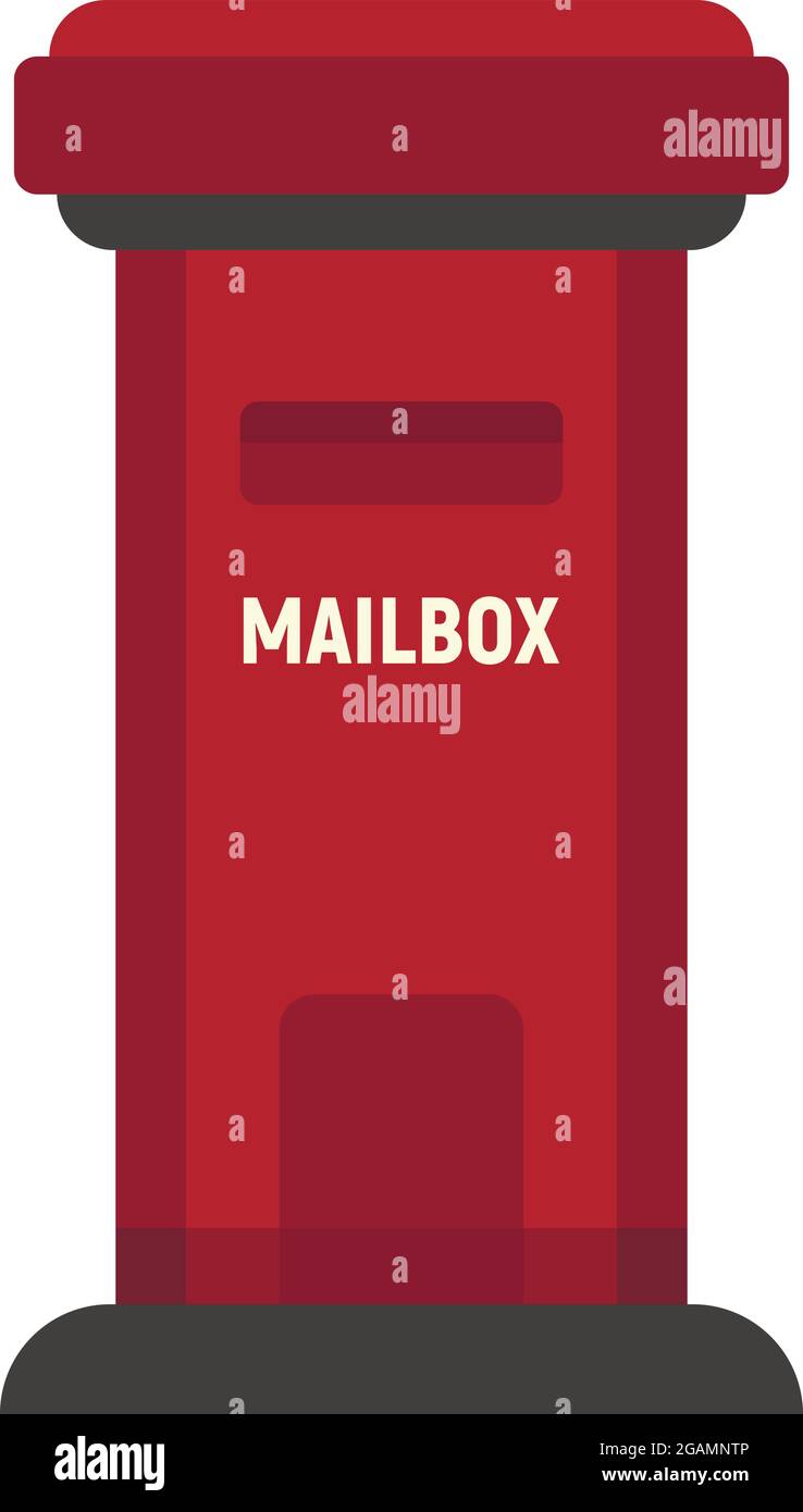 Mailbox container icon. Flat illustration of mailbox container vector ...