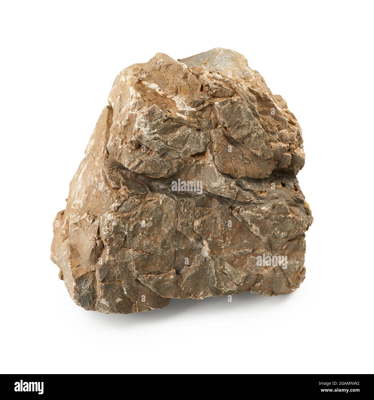 Rock isolated on white background Stock Photo - Alamy