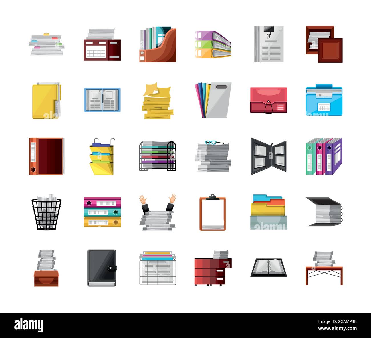 paperwork office supplies Stock Vector Image & Art - Alamy