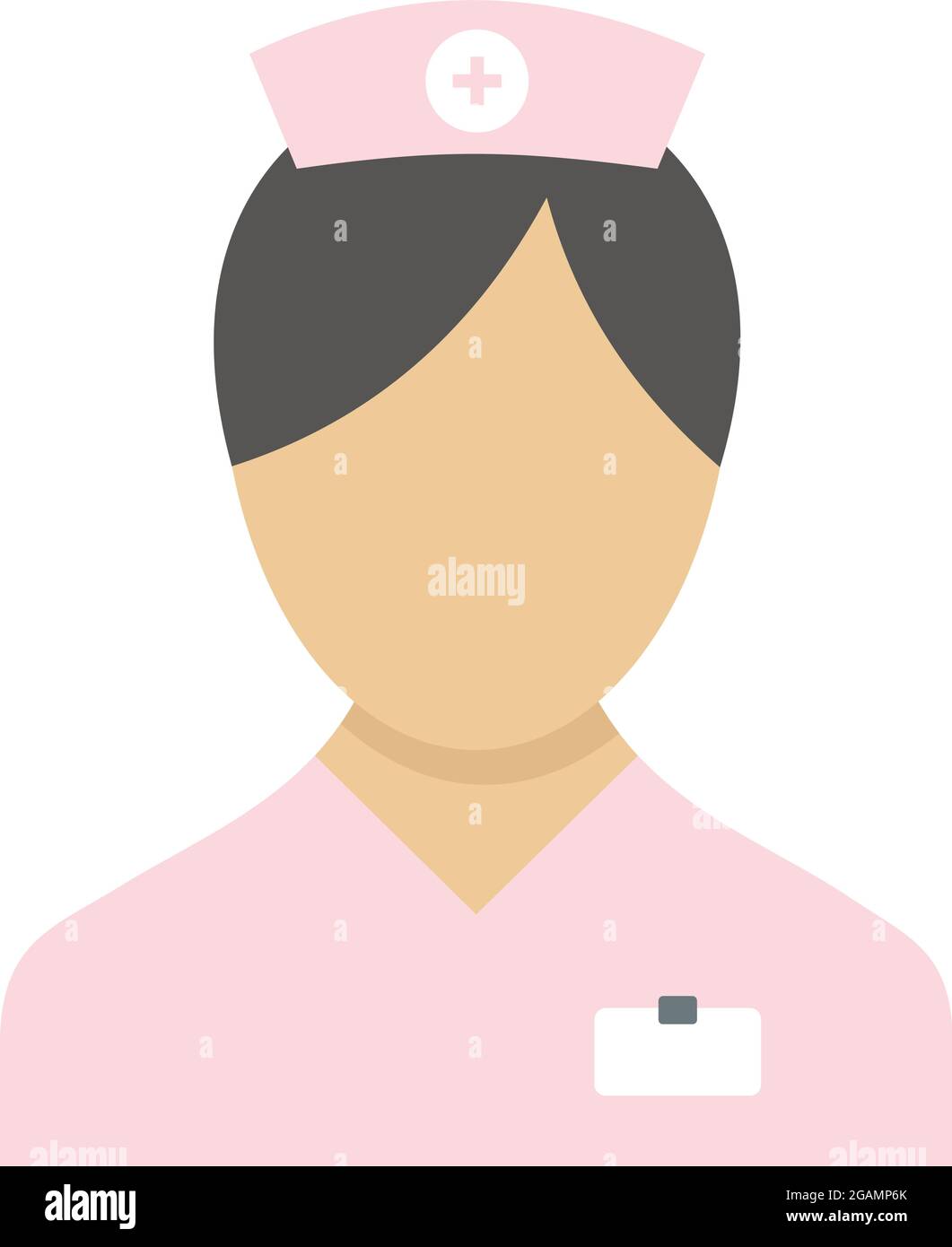 Nurse worker icon. Flat illustration of nurse worker vector icon ...