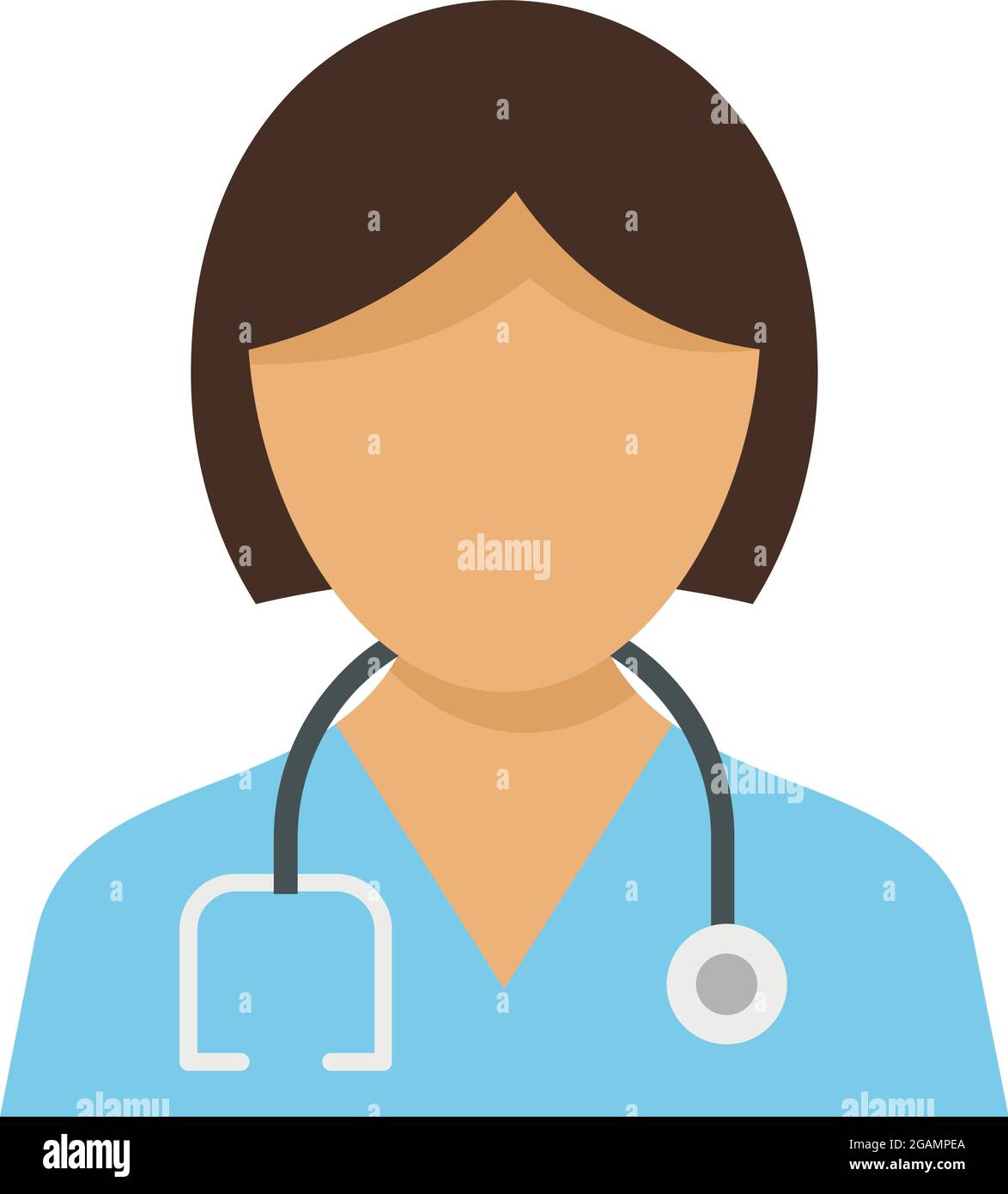 Healthcare nurse icon. Flat illustration of healthcare nurse vector ...