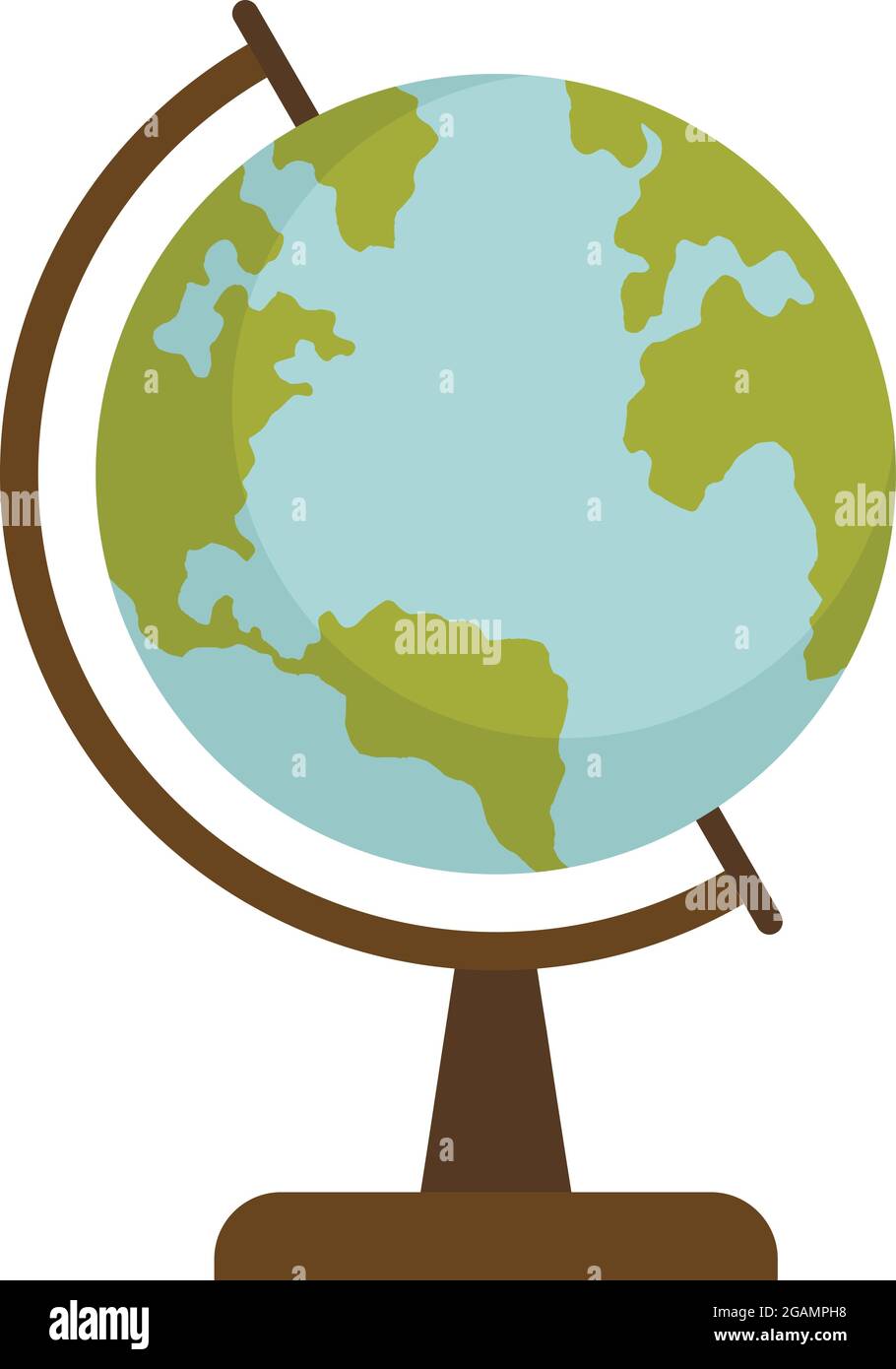 School globe icon. Flat illustration of school globe vector icon ...