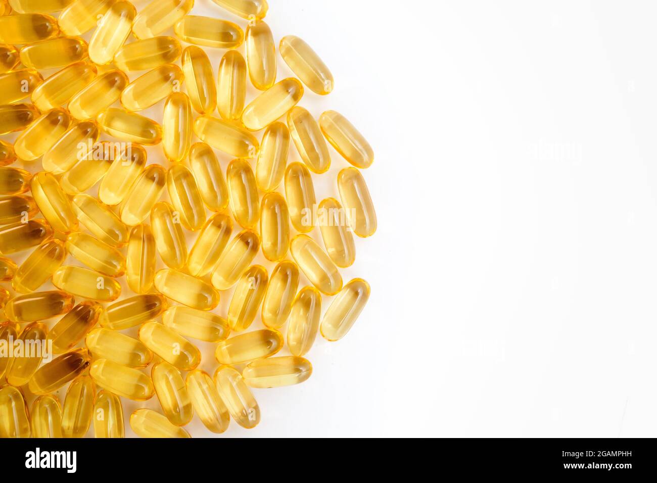 fish oil omega 3 on white background texture Stock Photo - Alamy