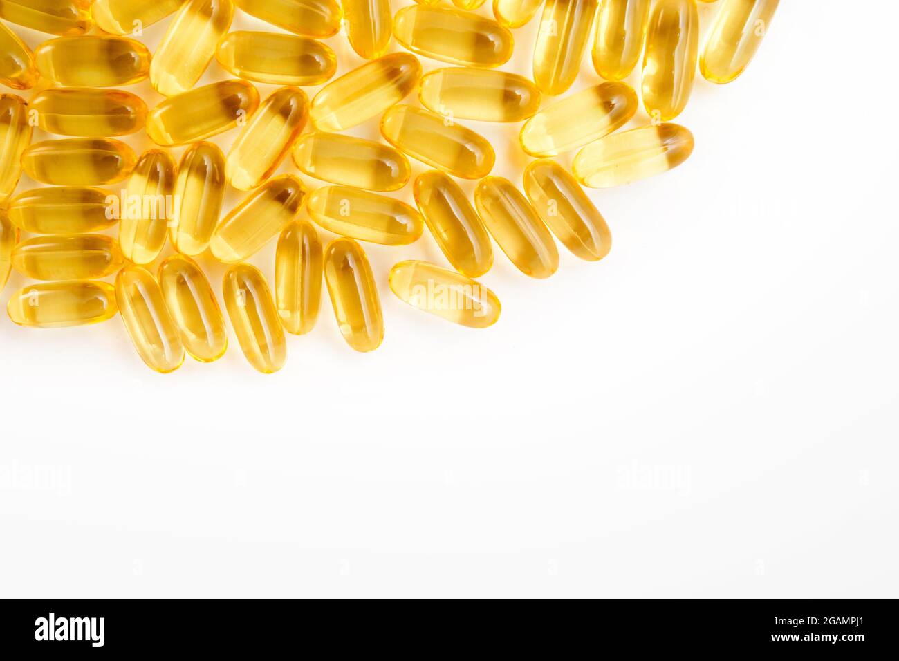 fish oil omega 3 on white background texture Stock Photo - Alamy