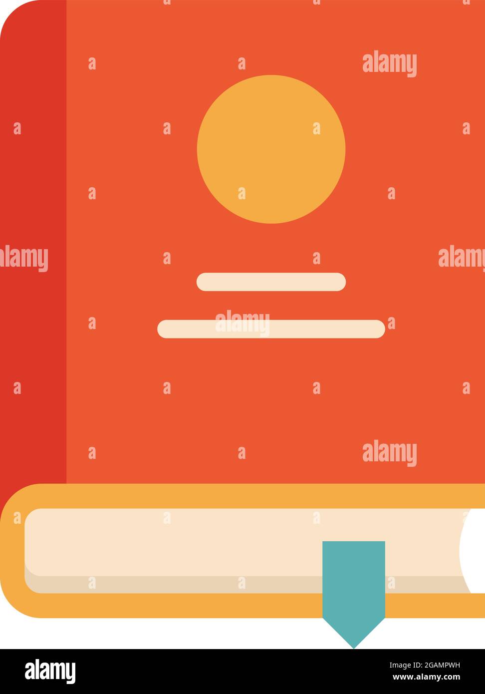 Lesson book icon. Flat illustration of lesson book vector icon isolated ...