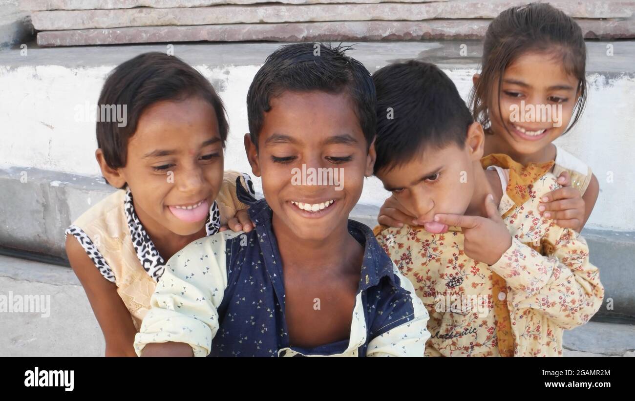 Indian friends making faces hi-res stock photography and images - Alamy