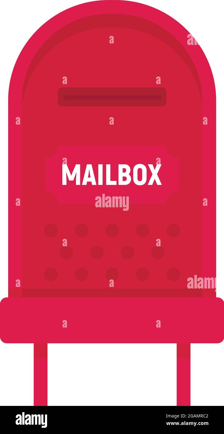 Letterbox icon. Flat illustration of letterbox vector icon isolated on ...