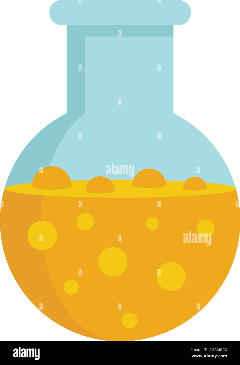 Chemical boiling flask icon. Flat illustration of chemical boiling ...