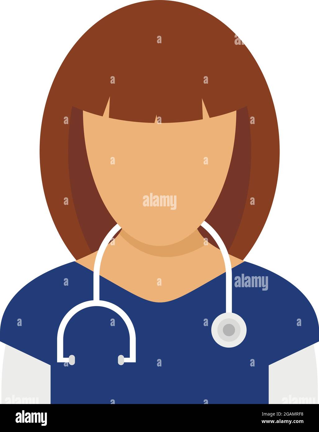Job nurse icon. Flat illustration of job nurse vector icon isolated on ...