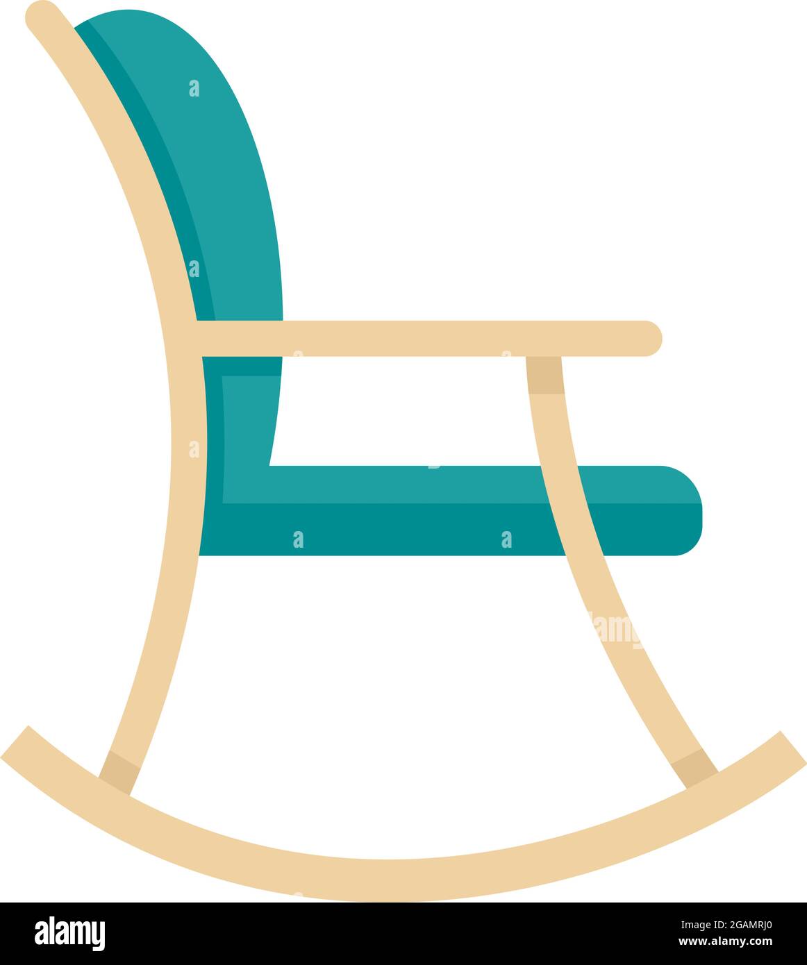 Mother rocking chair icon. Flat illustration of mother rocking chair ...