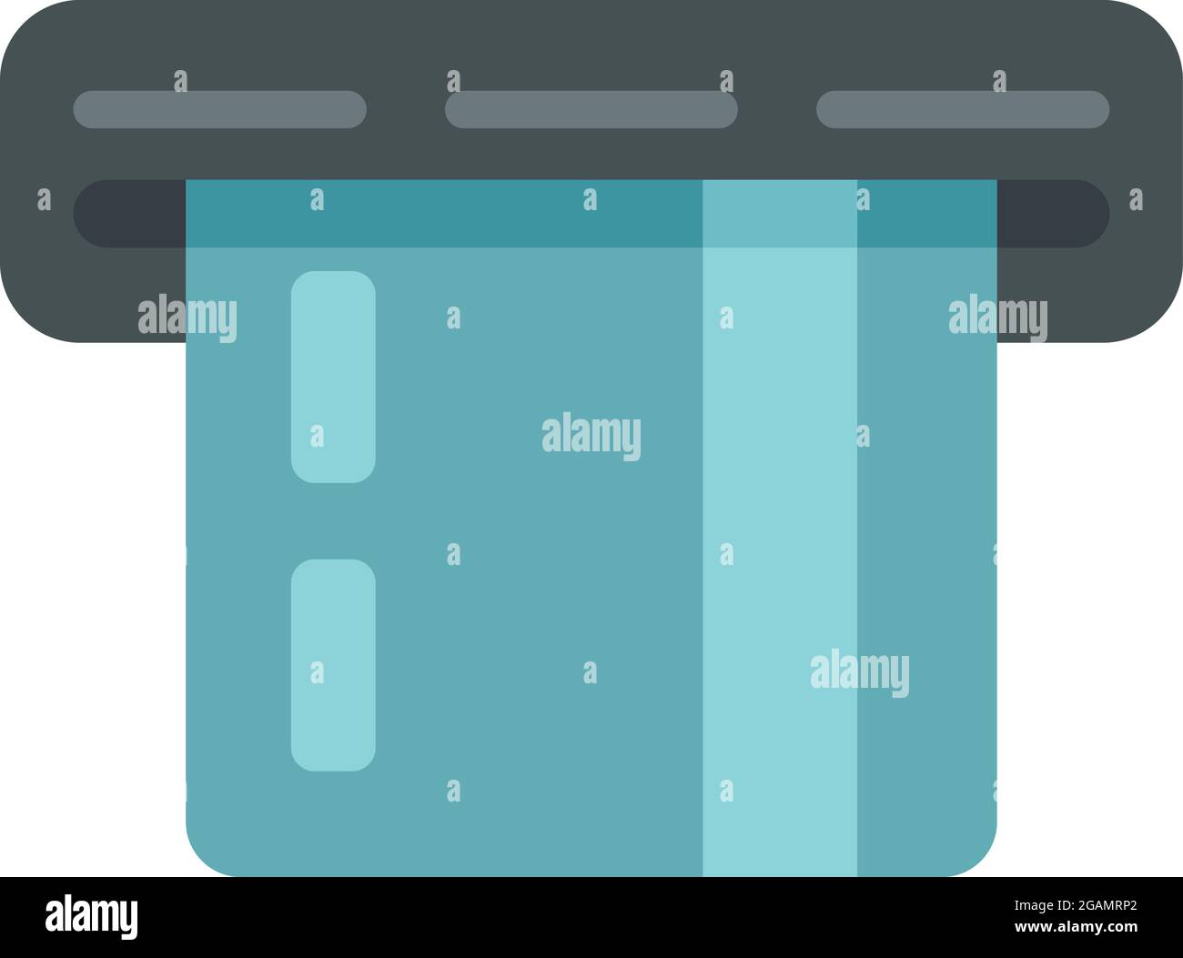 Atm credit card icon. Flat illustration of atm credit card vector icon ...