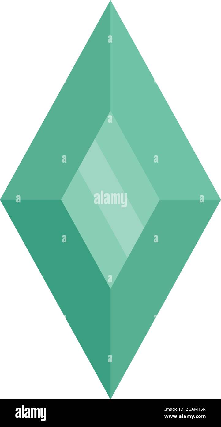 Shiny jewel icon. Flat illustration of shiny jewel vector icon isolated ...