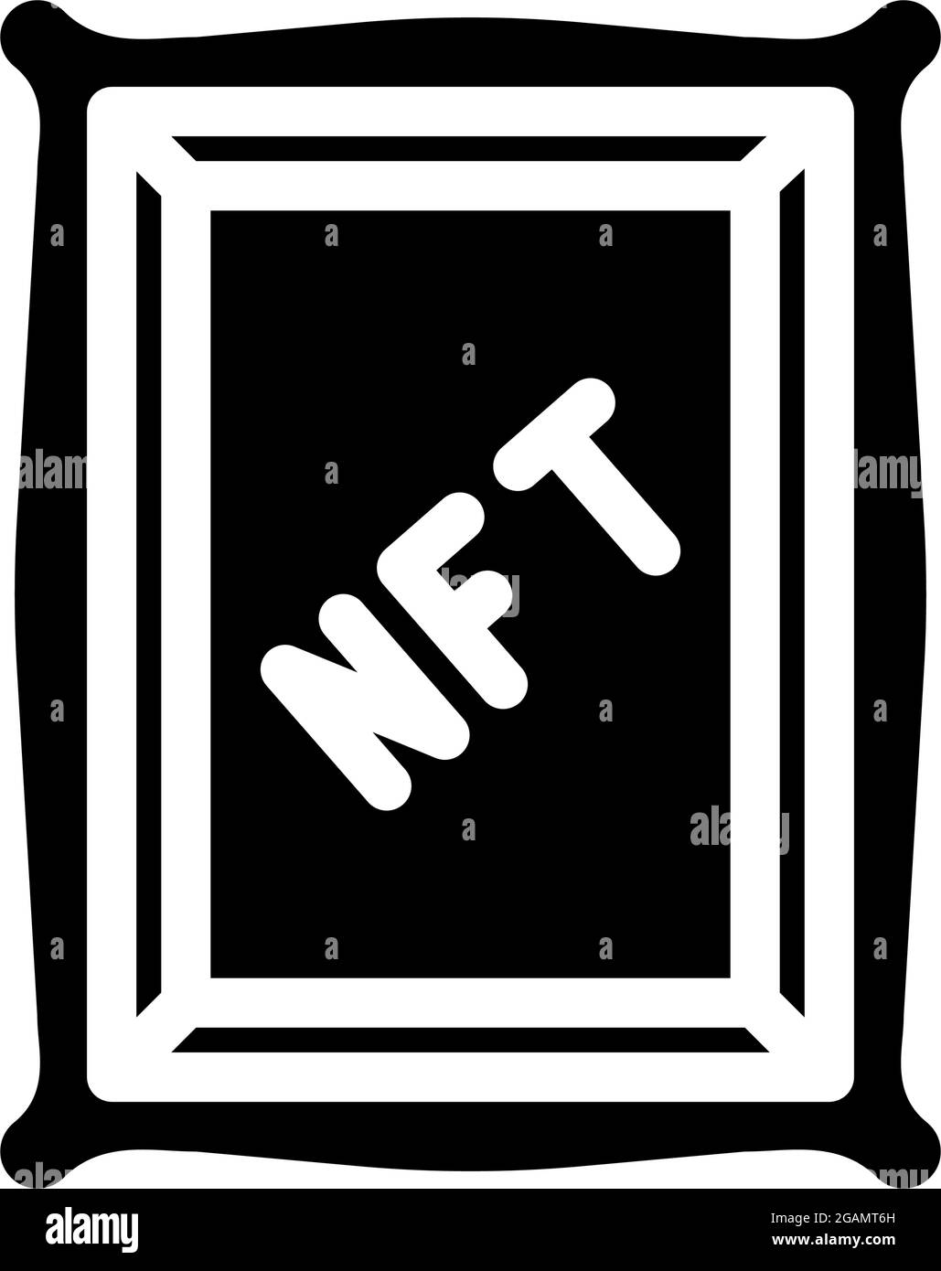 nft digital painting glyph icon vector illustration Stock Vector Image ...