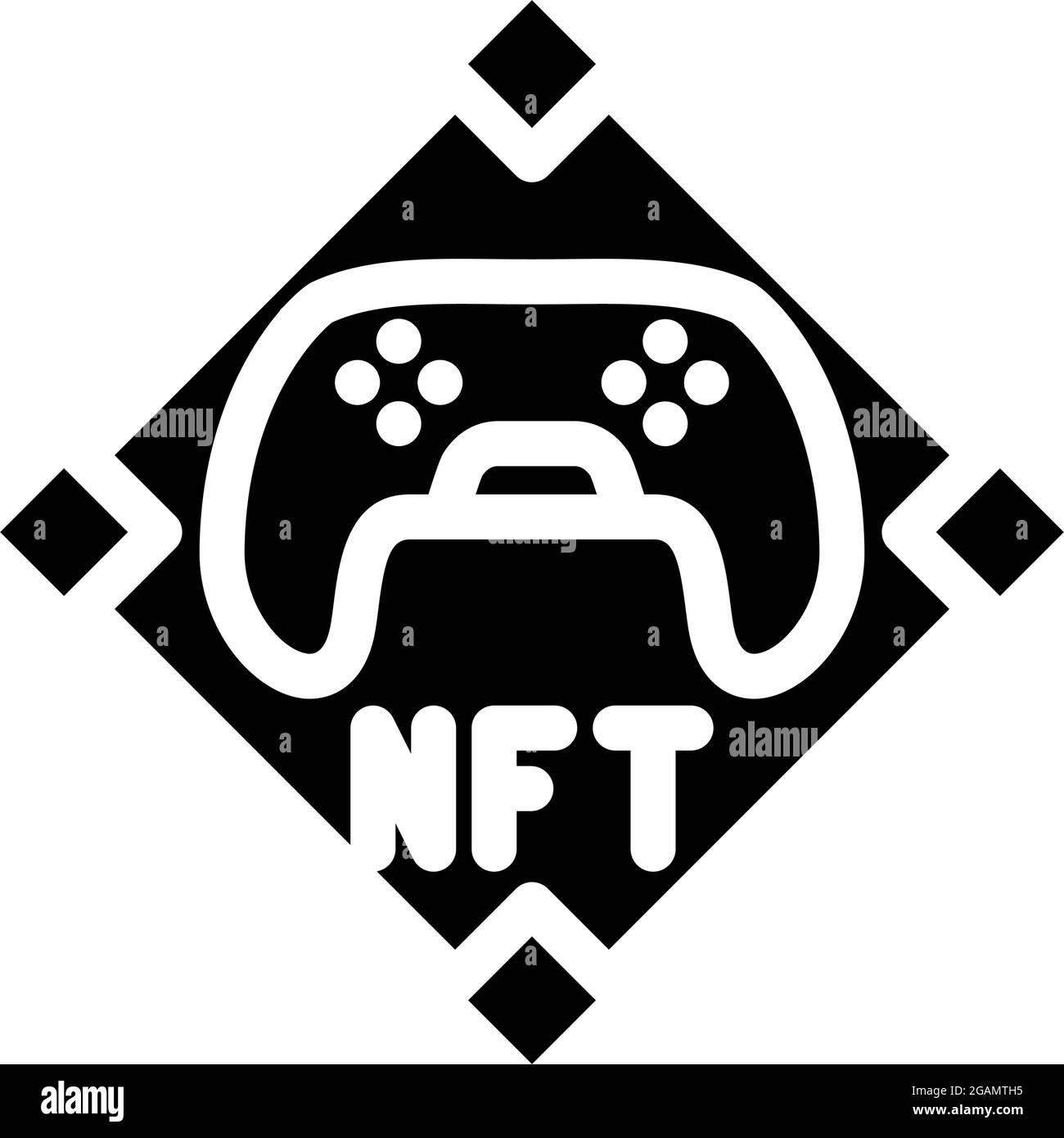 nft and games glyph icon vector illustration Stock Vector Image & Art ...