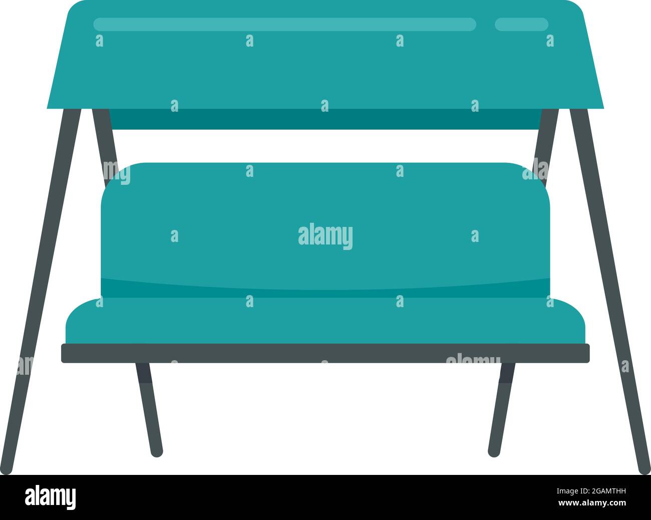 Swing textile chair icon. Flat illustration of swing textile chair ...