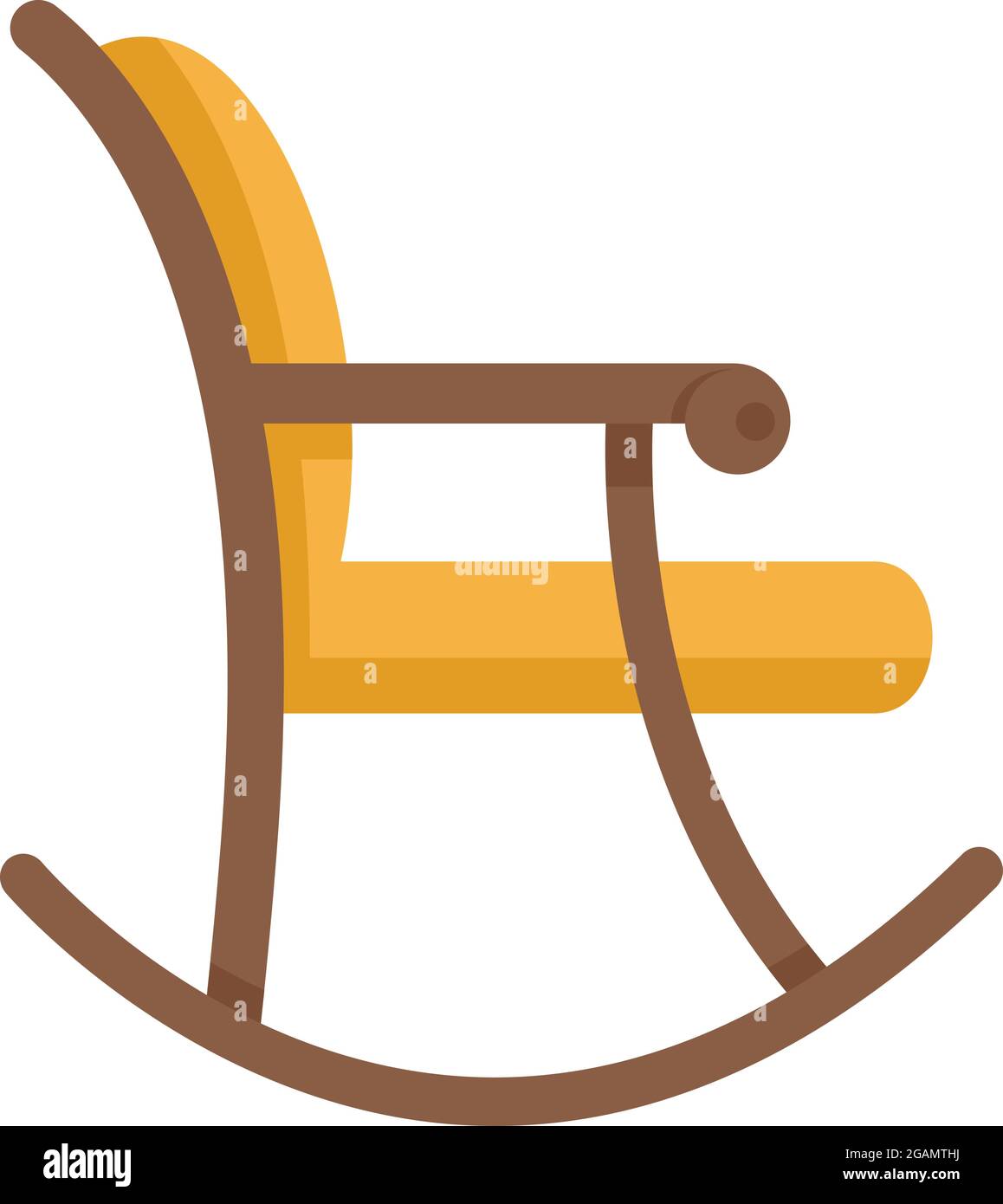 Rocking chair icon. Flat illustration of rocking chair vector icon ...