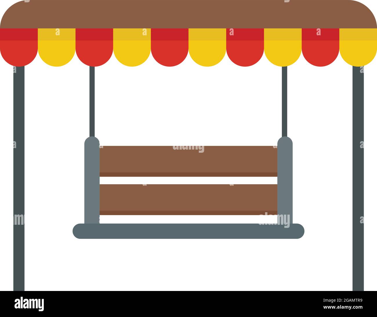 Swing garden chair icon. Flat illustration of swing garden chair vector ...