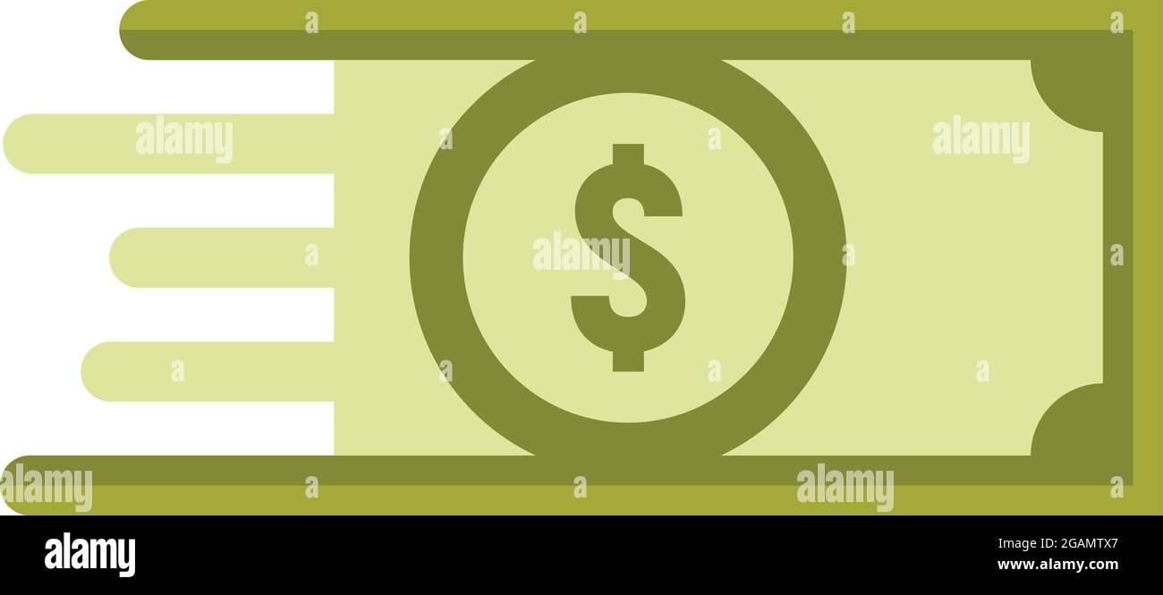 Fast money transfer icon. Flat illustration of fast money transfer ...