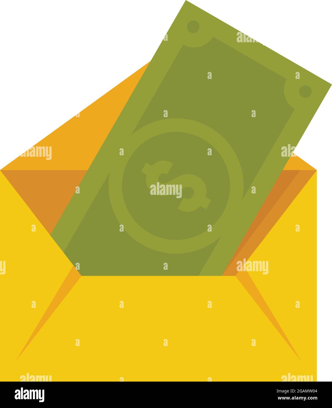 Money mail transfer icon. Flat illustration of money mail transfer ...