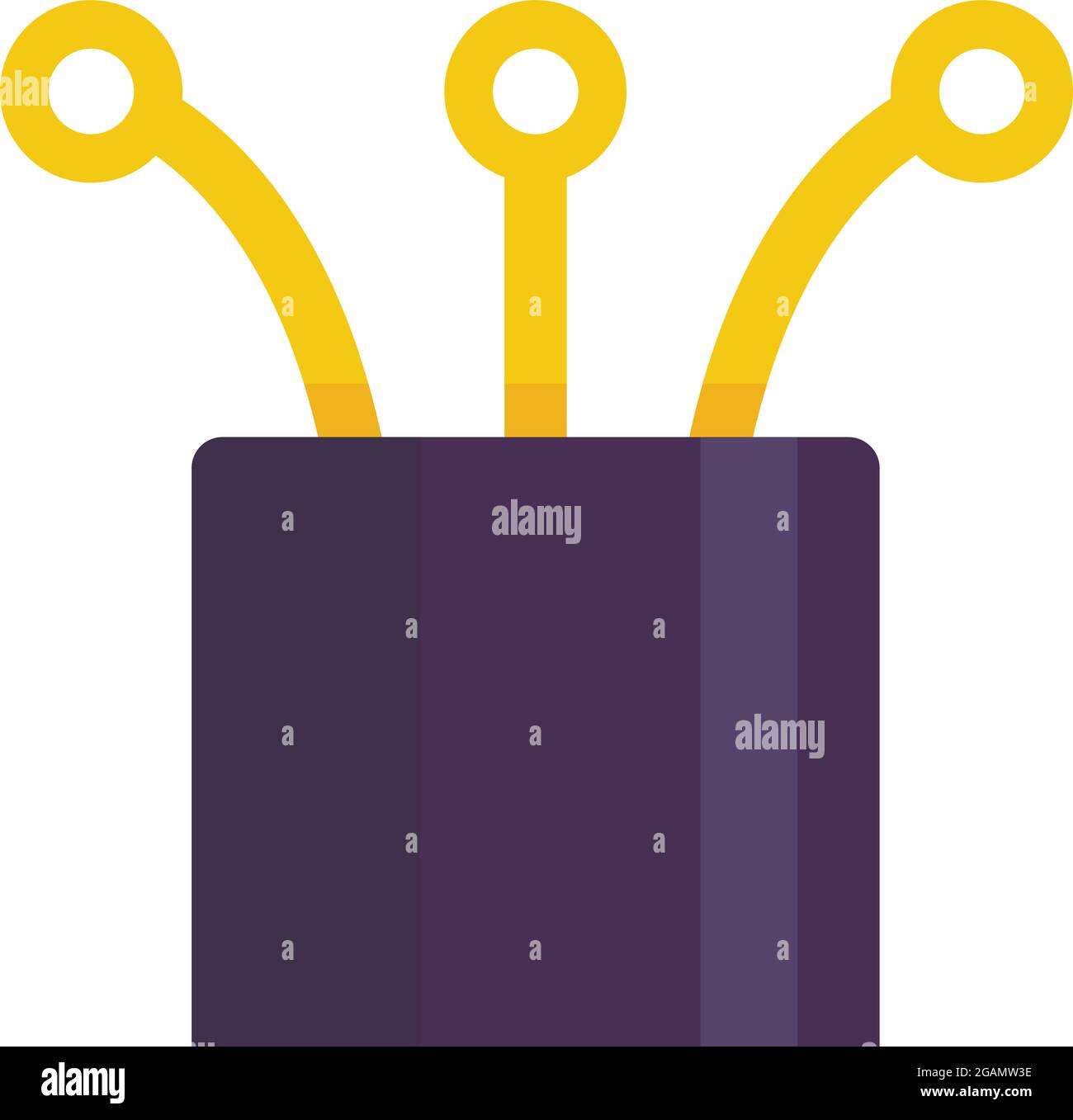 Ethernet cable optic icon. Flat illustration of ethernet cable optic ...