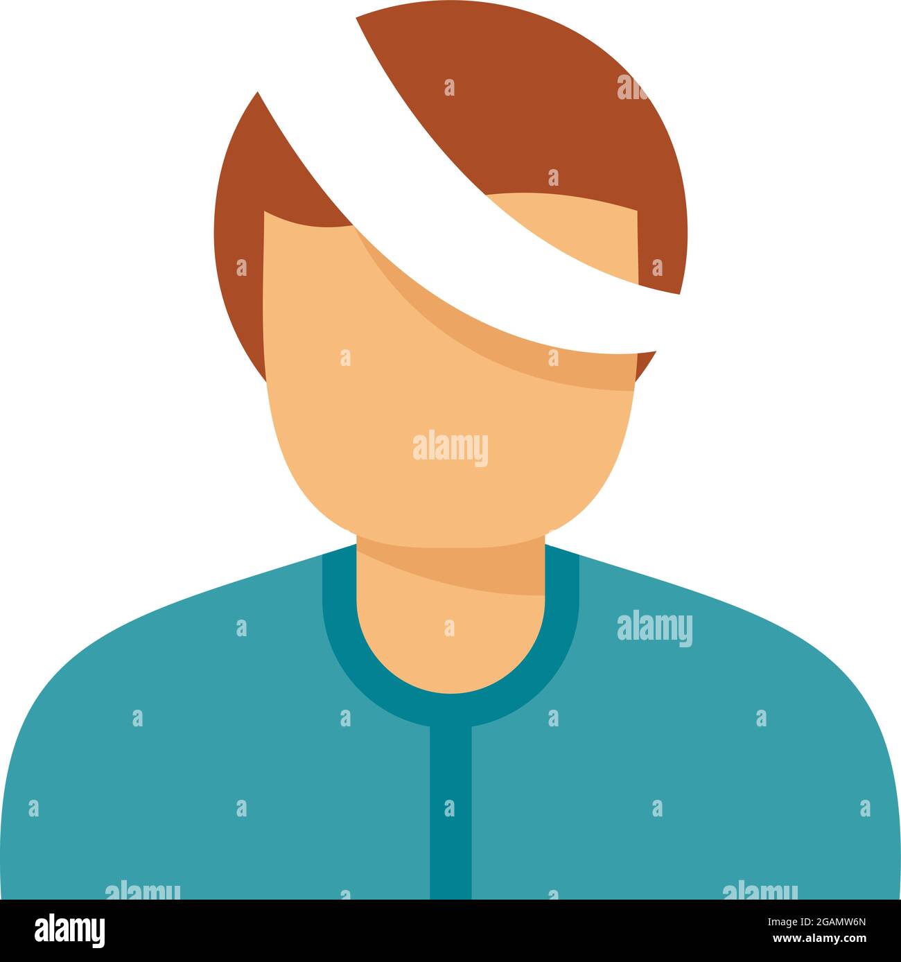 Kid eye injury icon. Flat illustration of kid eye injury vector icon ...