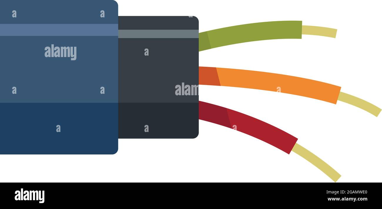 Optic cable icon. Flat illustration of optic cable vector icon isolated ...