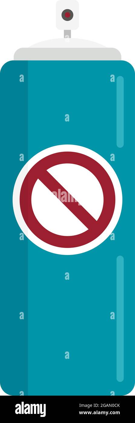 Protect zika spray icon. Flat illustration of protect zika spray vector ...