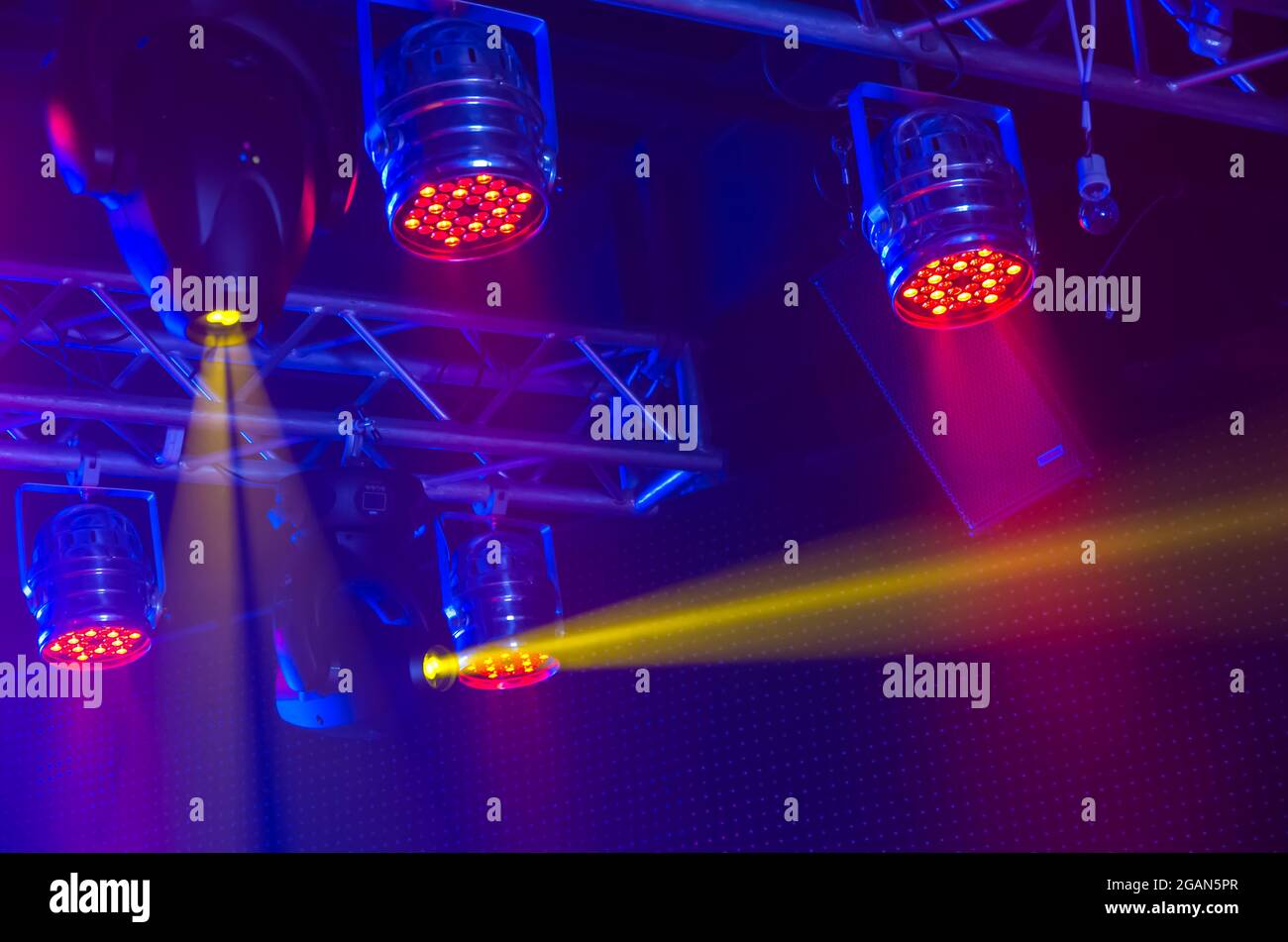 Moving and static illuminated multi-colored lights stage LED ...