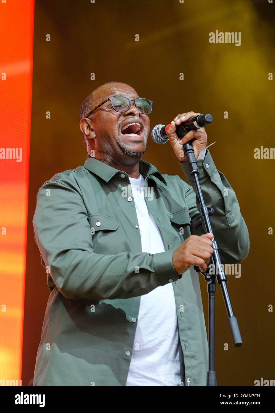 Lulworth, UK. 30th July, 2021. Grammy nominated British Jamaican soul ...