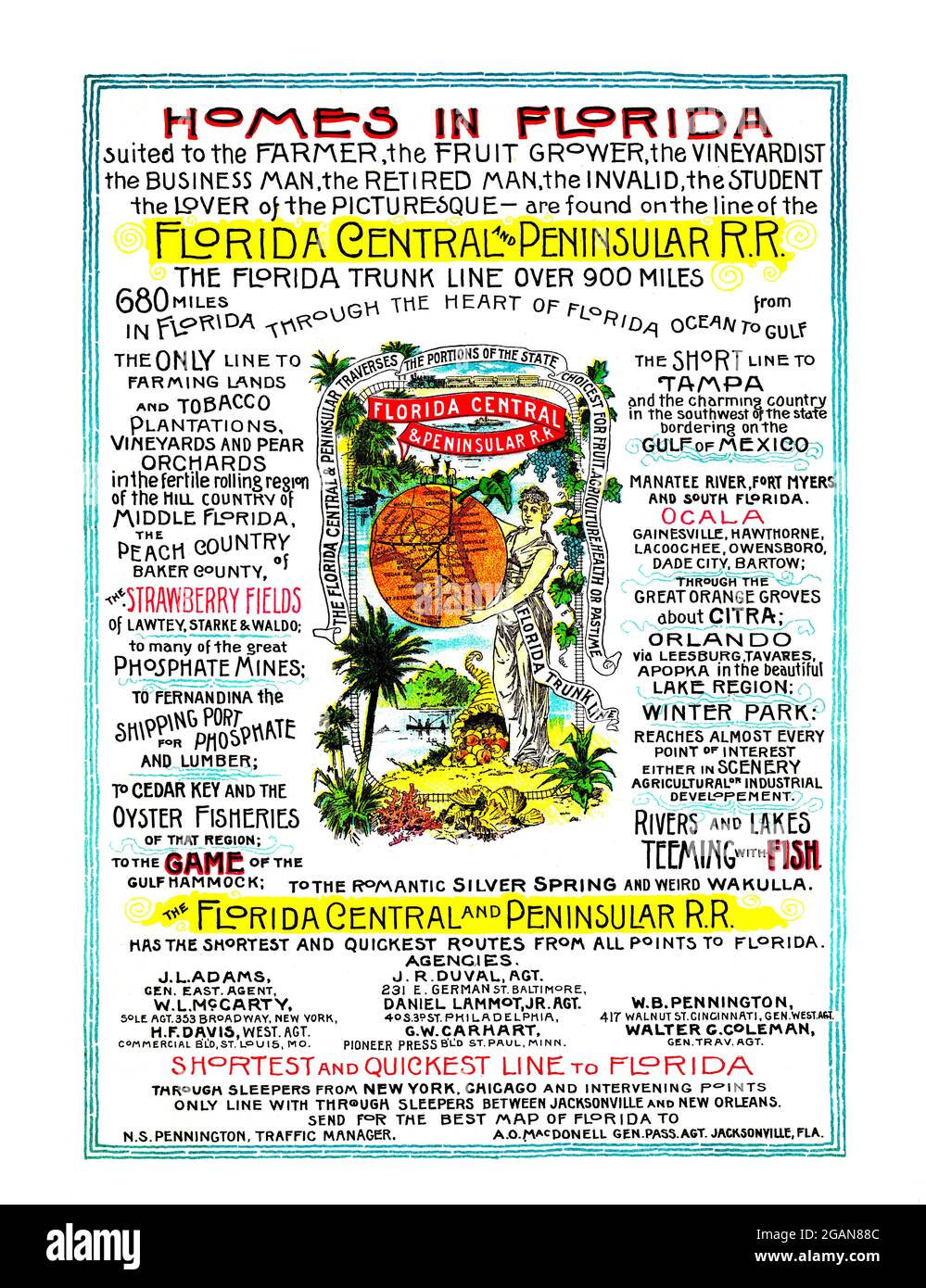 Florida central and peninsular rail road Cut Out Stock Images ...