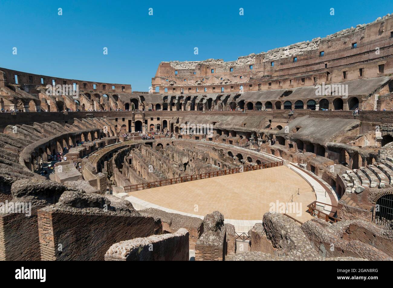 Exploring the ancient architecture of the Colosseum in Rome during a ...
