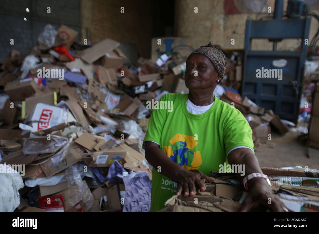 salvador, bahia, brazil - november 23, 2018: Black woman works in a ...