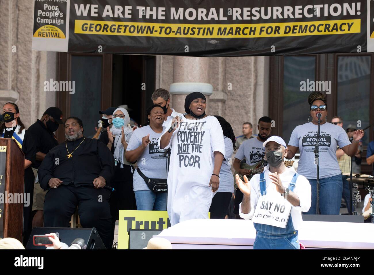Austin Texas USA, July 31, 2021: Black female voting rights advocates ...