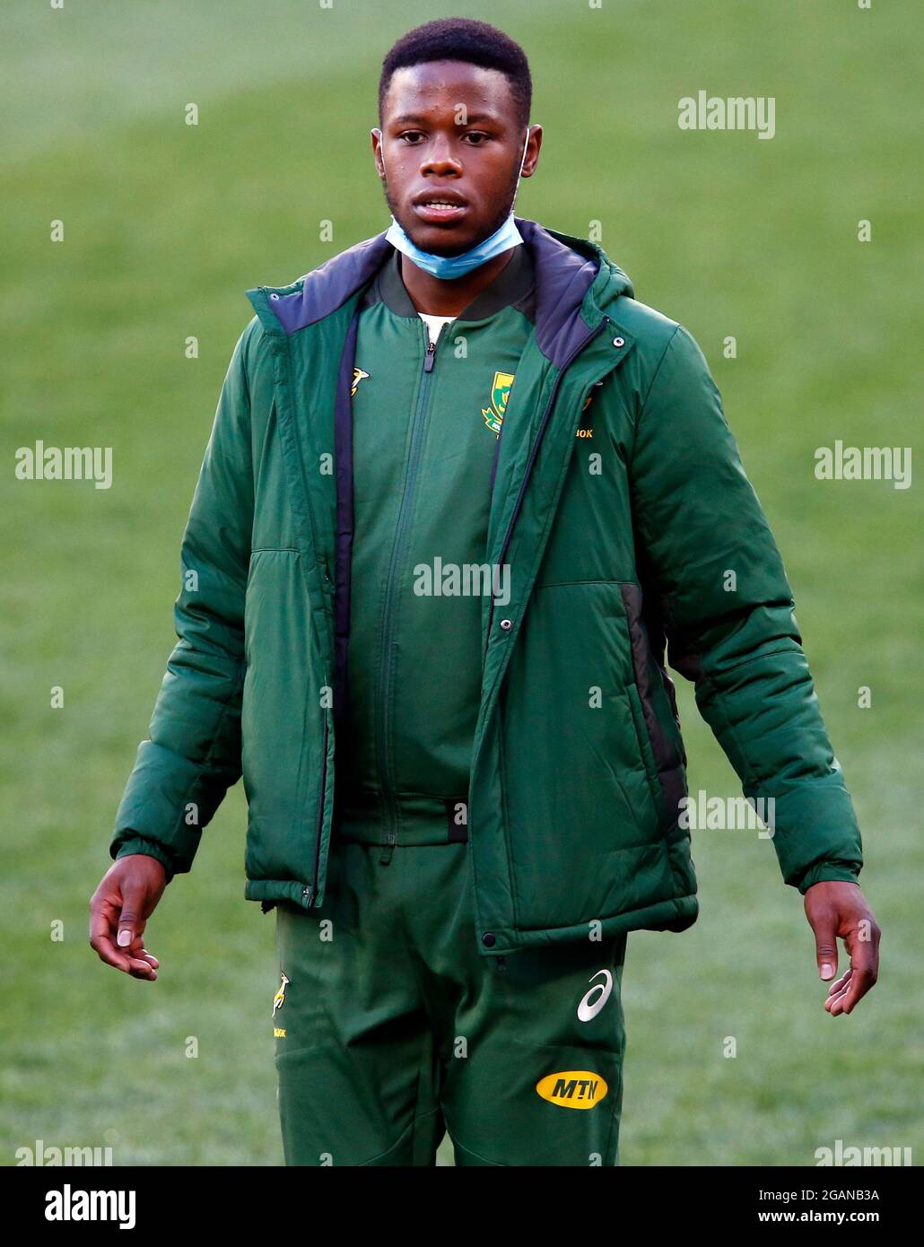 South Africa's Aphelele Fassi before the Castle Lager Lions Series ...