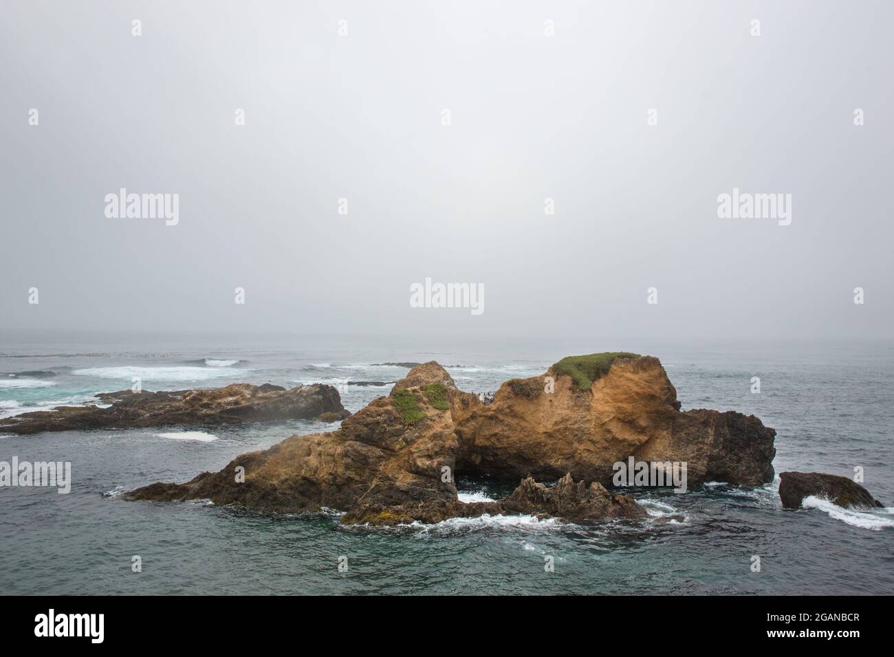 View of Pacific Ocean on the California coast in Mendocino, United ...