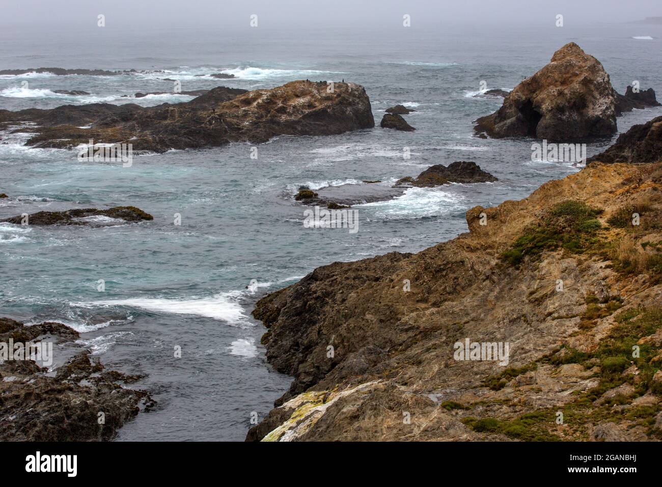 View of Pacific Ocean on the California coast in Mendocino, United ...