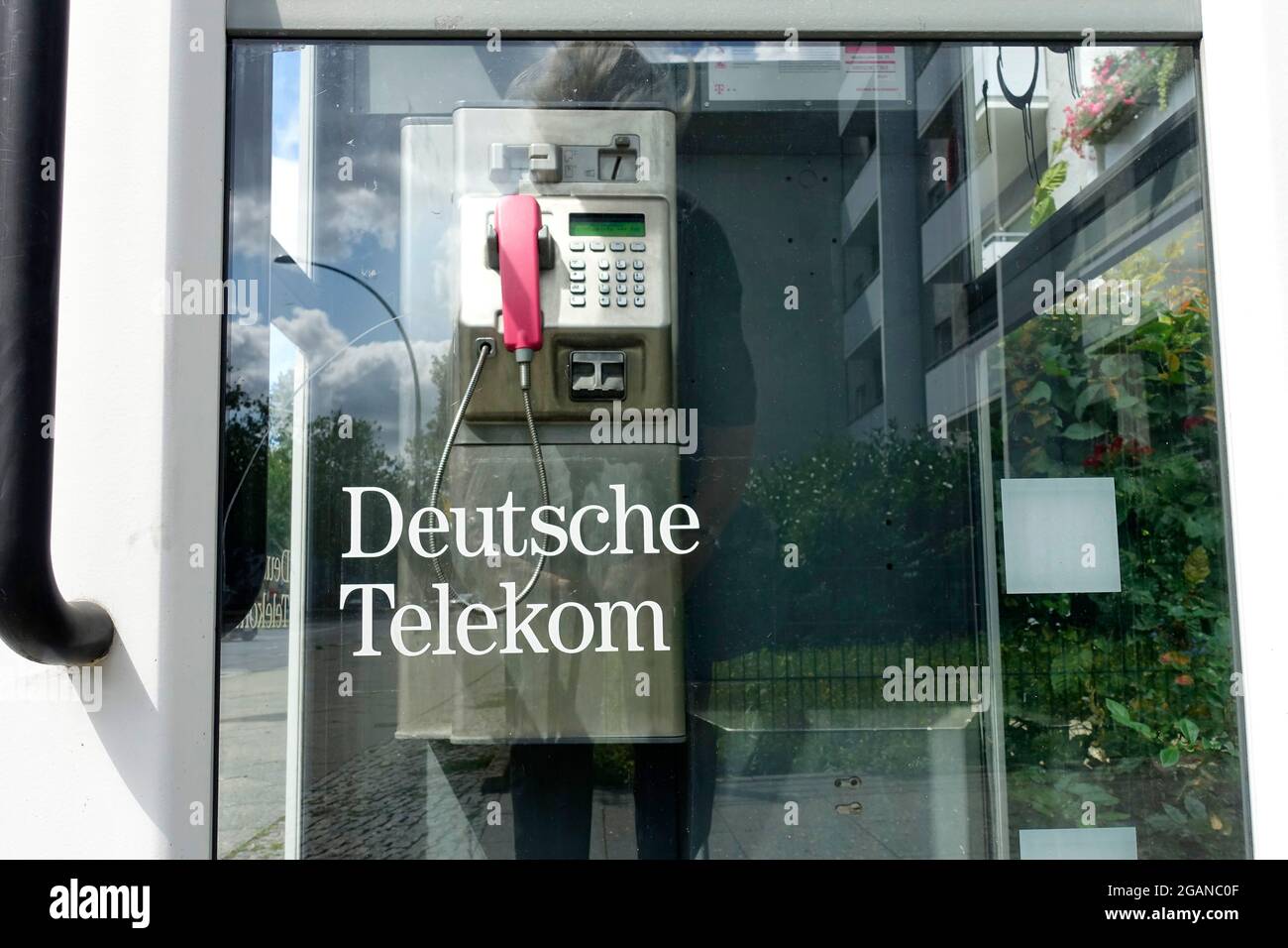 Deutsche Telekom public telephone booth Stock Photo - Alamy