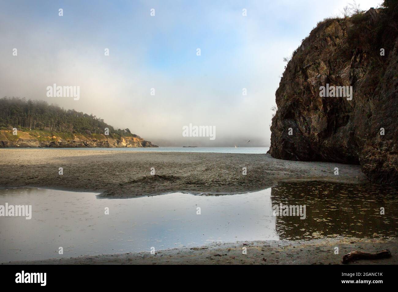 View of Pacific Ocean on the California coast in Mendocino, United ...