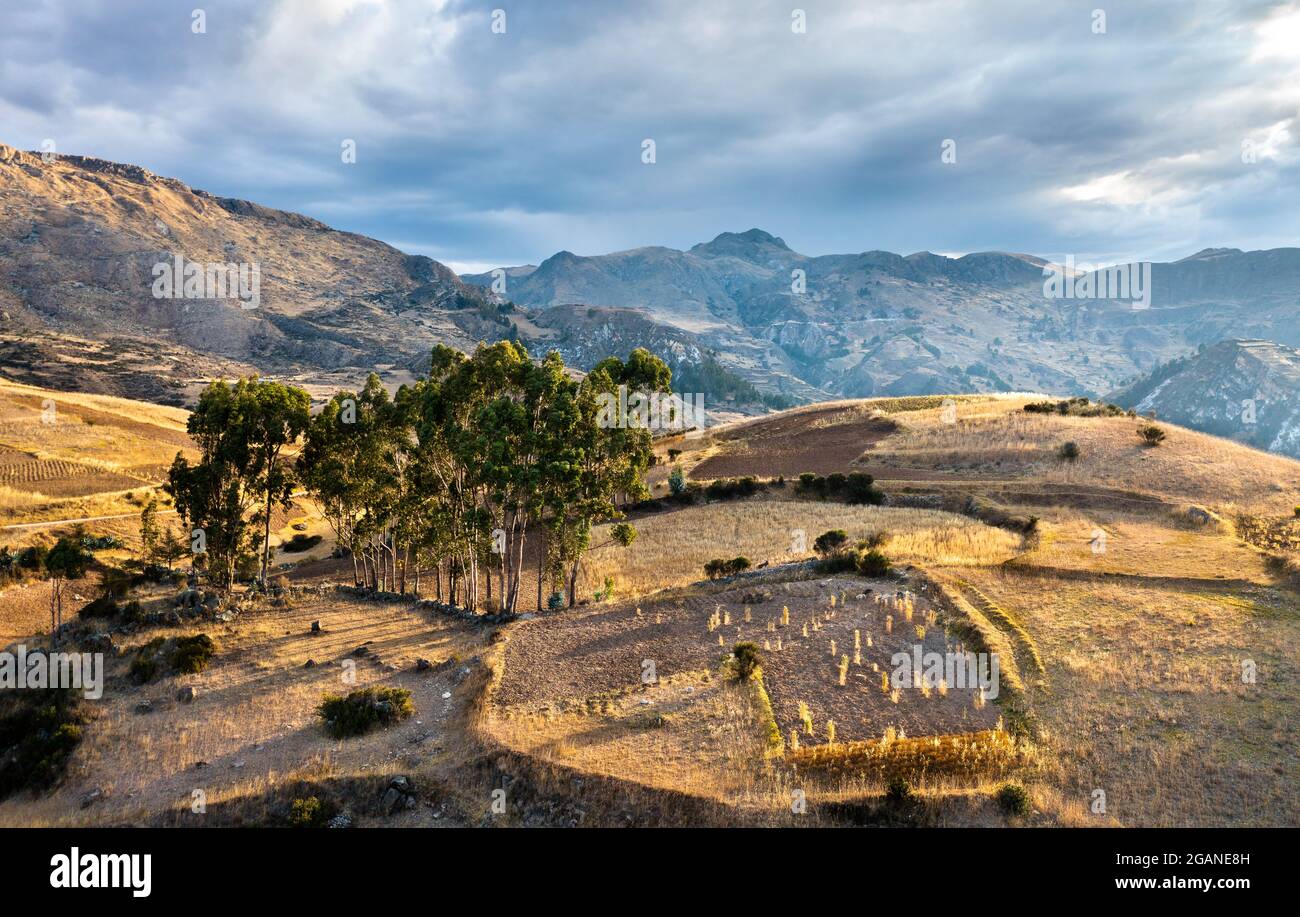 Aerial view of the Andes Mountains in Peru Stock Photo - Alamy
