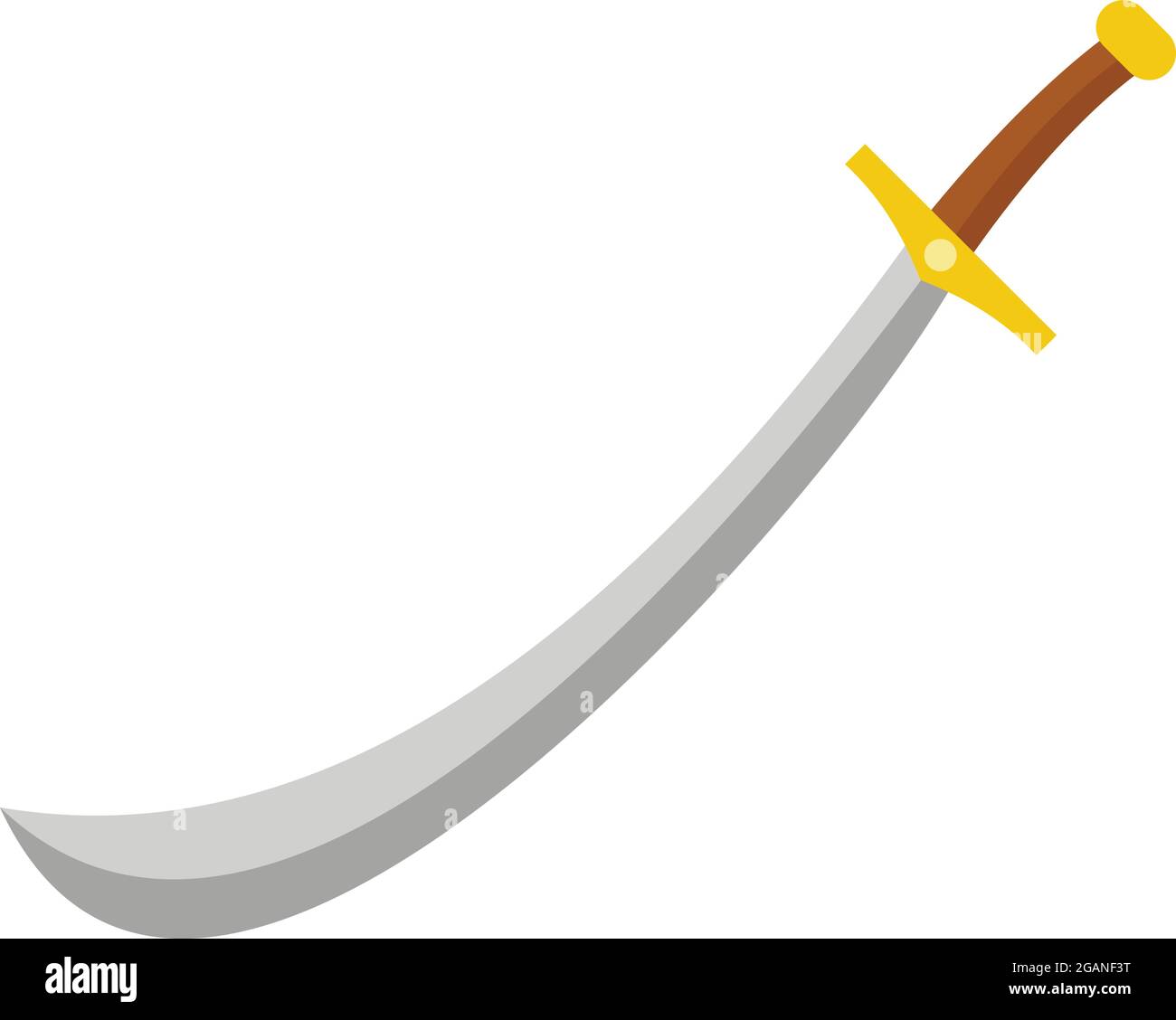 Turkish sword icon. Flat illustration of turkish sword vector icon ...