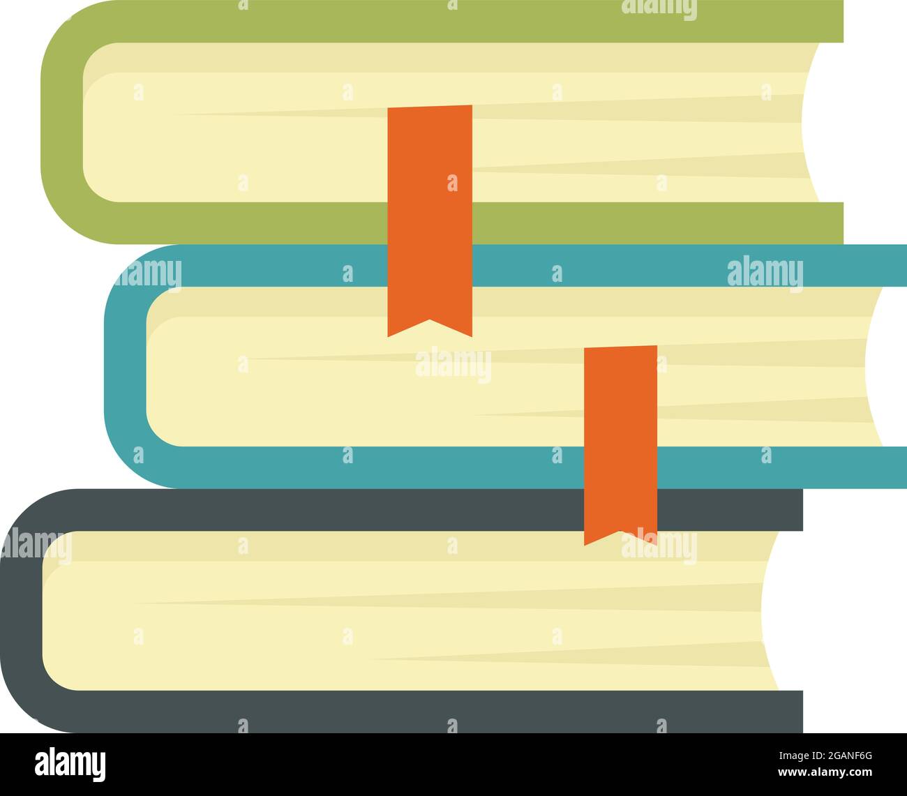 University book stack icon. Flat illustration of university book stack ...