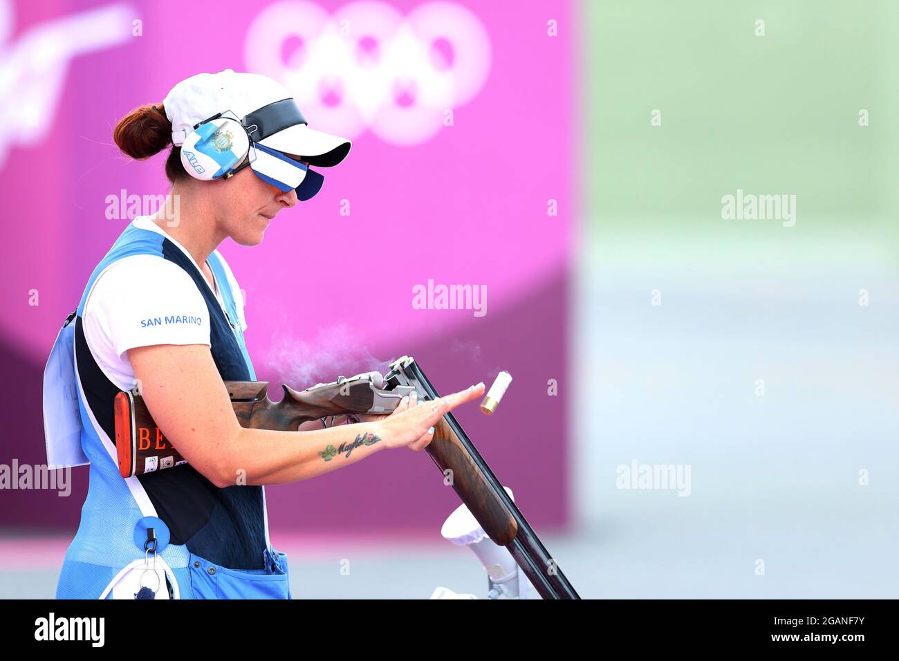 Tokyo, Japan. 31st July, 2021. Alessandra Perilli (SMR) Shooting - Clay ...