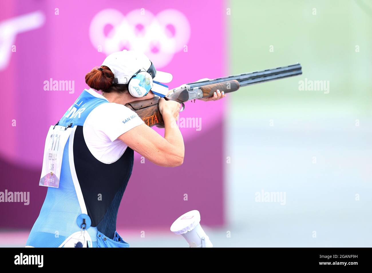 Tokyo, Japan. 31st July, 2021. Alessandra Perilli (SMR) Shooting - Clay ...