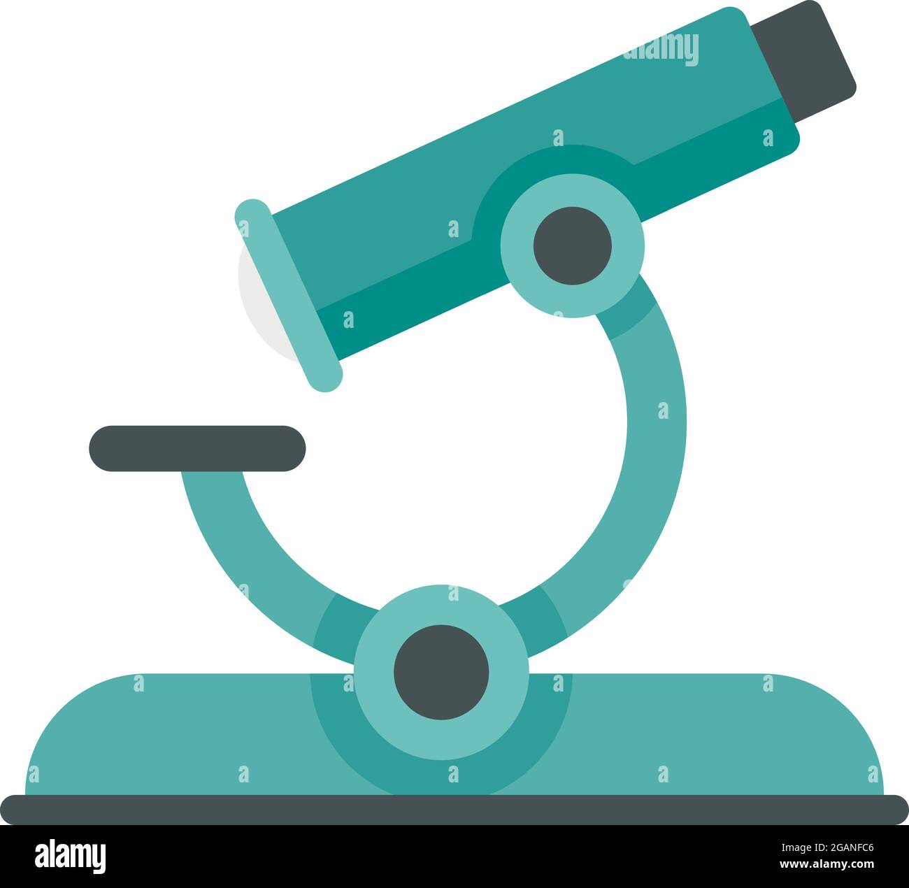 Lesson microscope icon. Flat illustration of lesson microscope vector ...