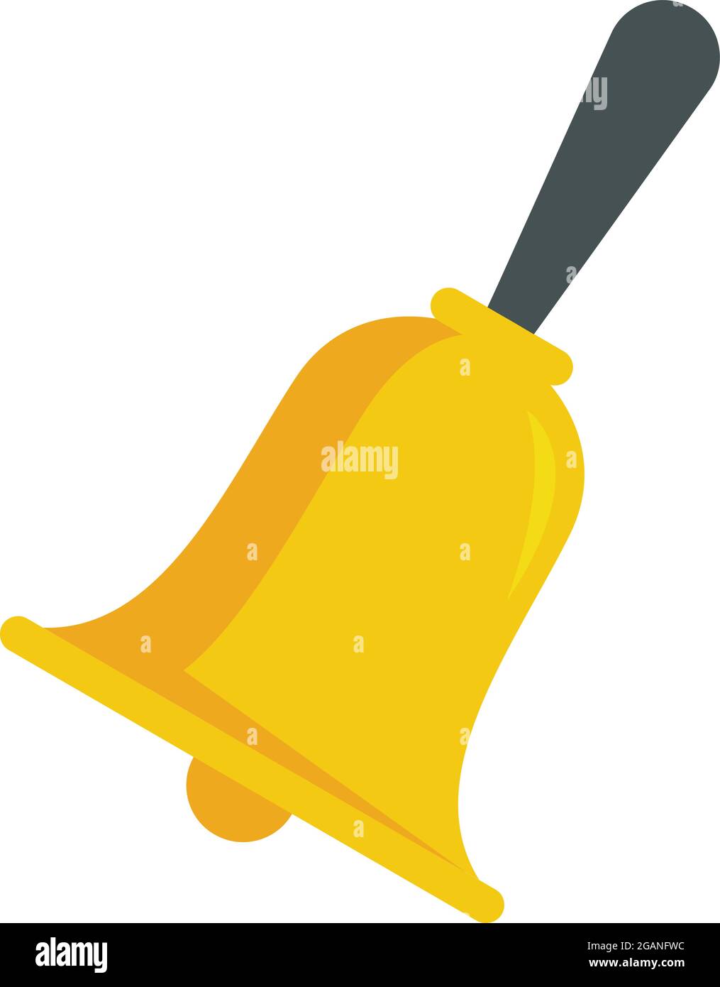 School lesson bell icon. Flat illustration of school lesson bell vector ...