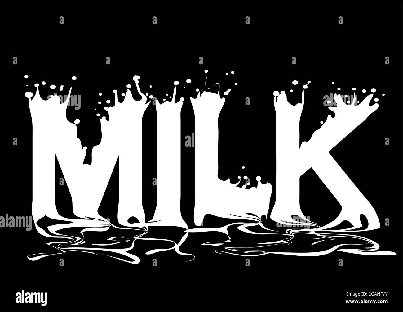 Vector isolated illustration milk Black and White Stock Photos & Images ...