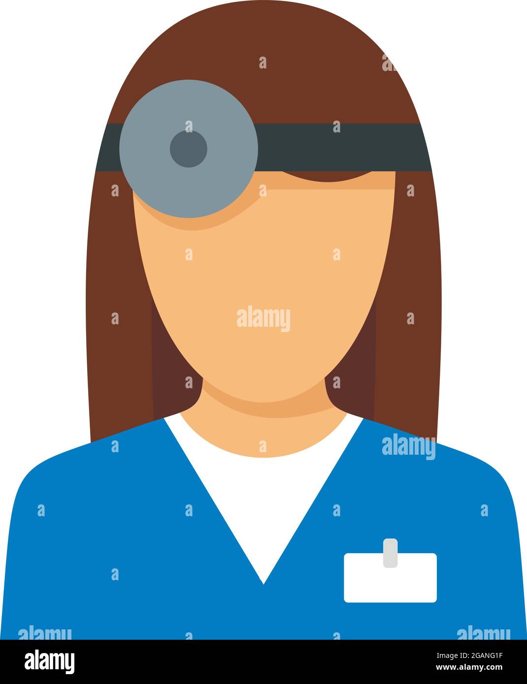 Eye examination doctor icon. Flat illustration of eye examination ...