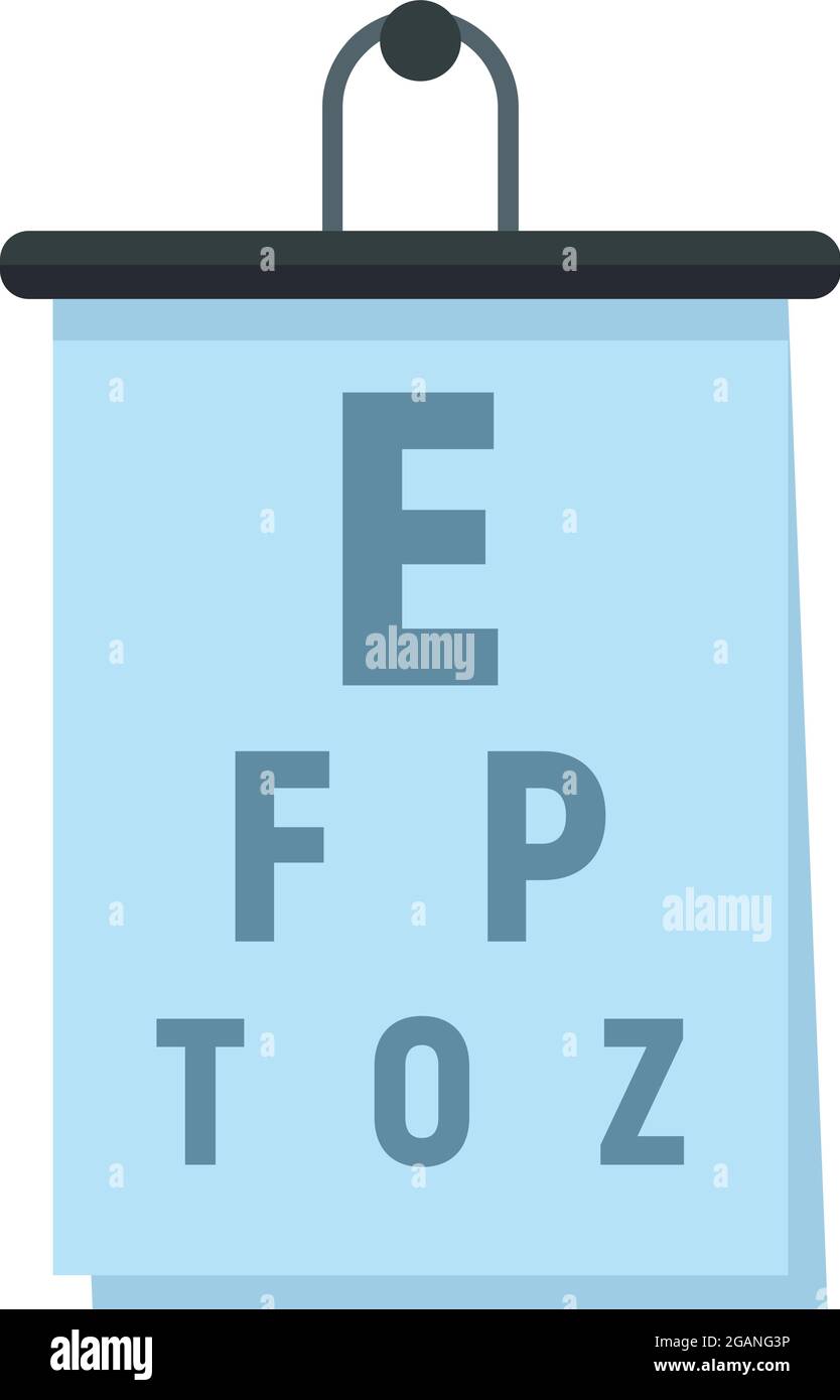 Eye examination banner icon. Flat illustration of eye examination ...
